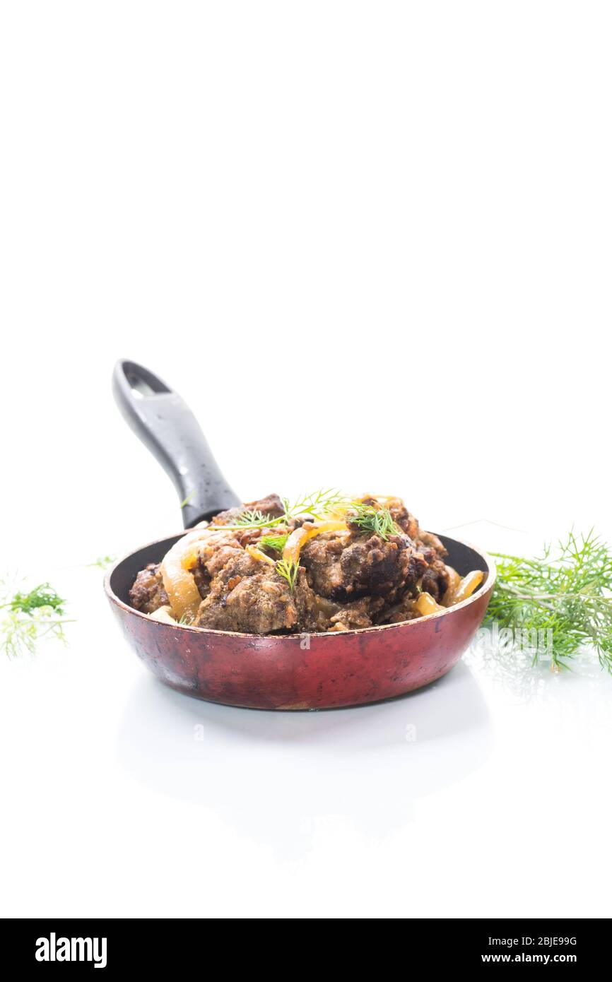 Liver food white background onions hi-res stock photography and images ...