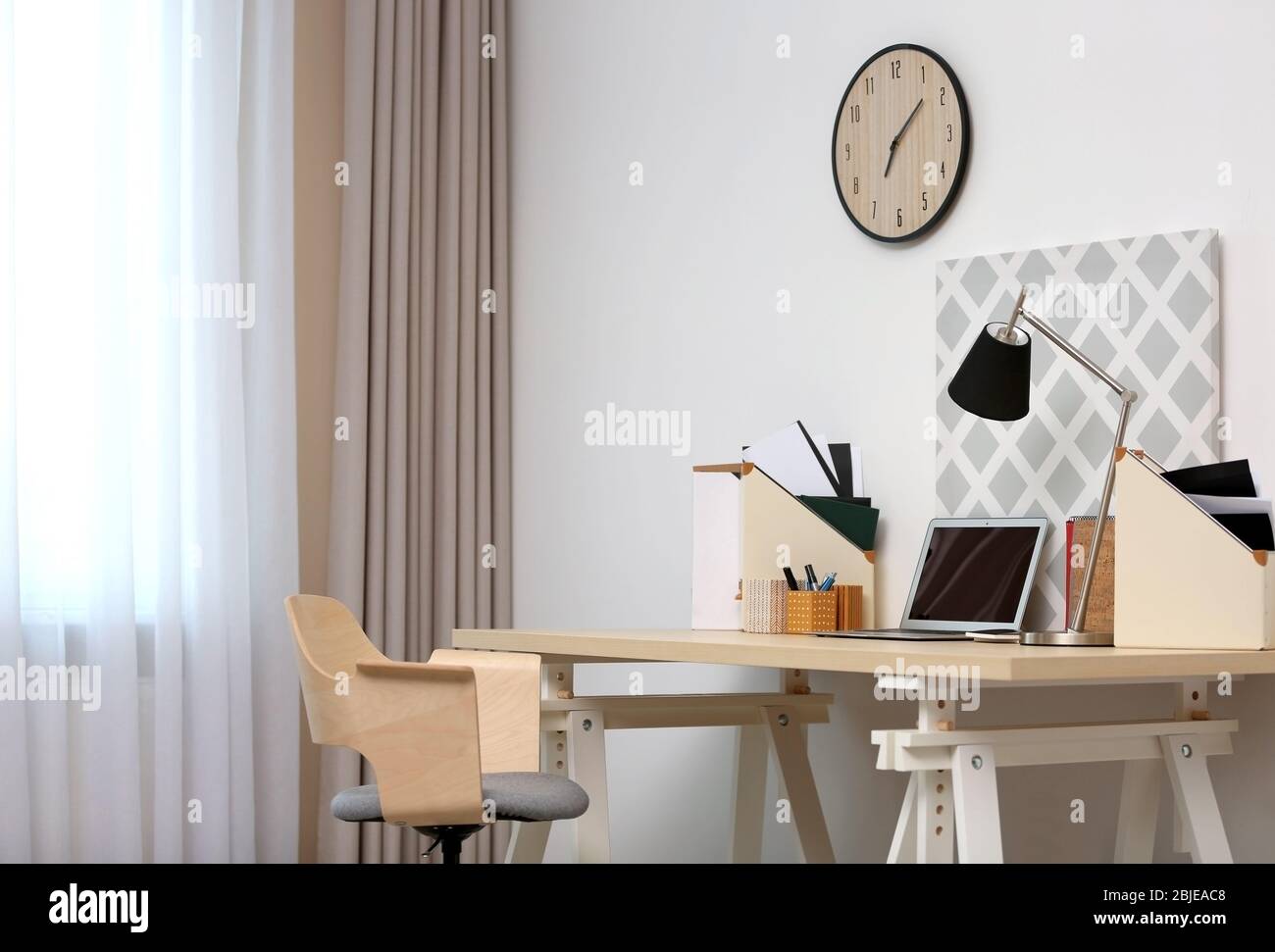 Comfortable workplace with modern computer Stock Photo - Alamy