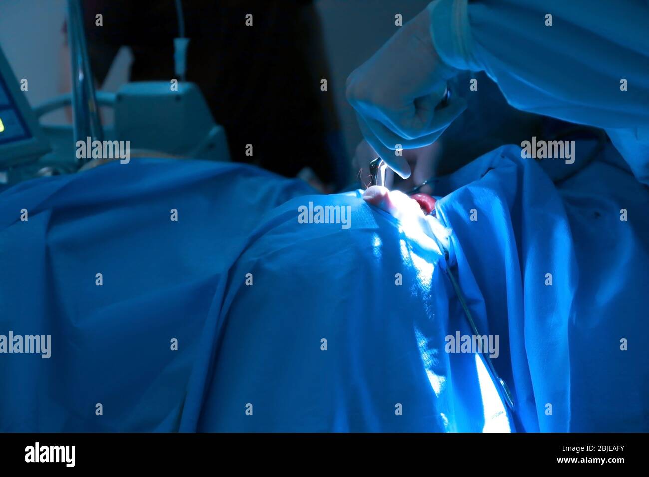 Operating of patient in modern hospital Stock Photo - Alamy