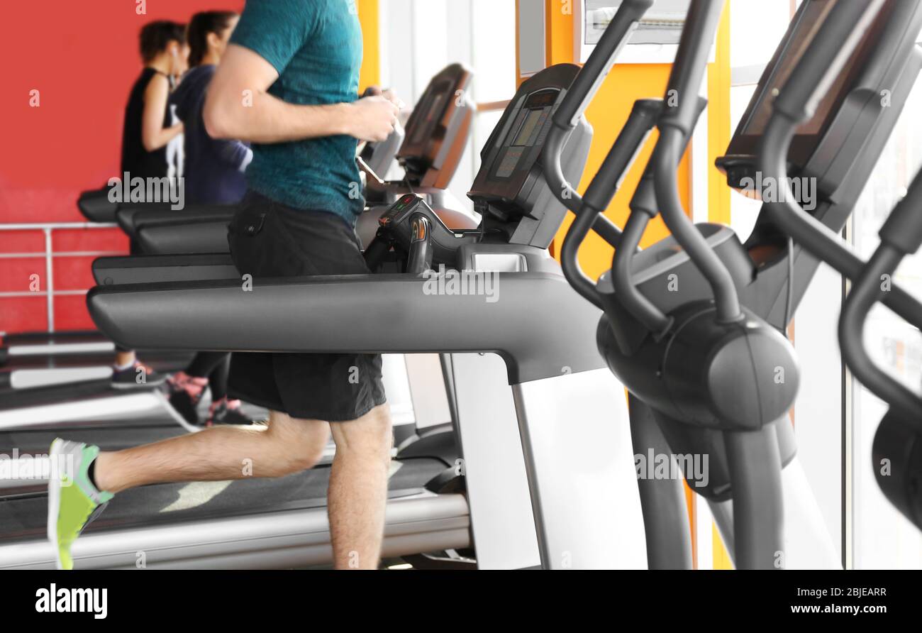 Treadmills gym men hi-res stock photography and images - Alamy