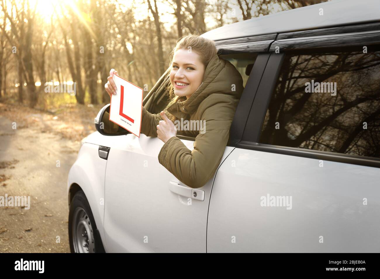 Learner driver sign hi-res stock photography and images - Alamy