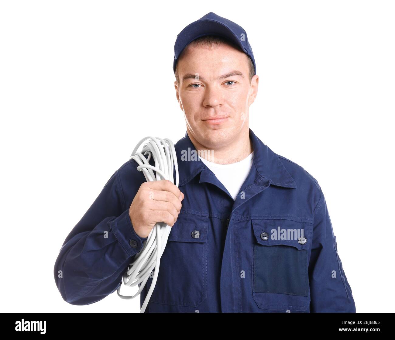 Professional electrician in uniform hi-res stock photography and images ...