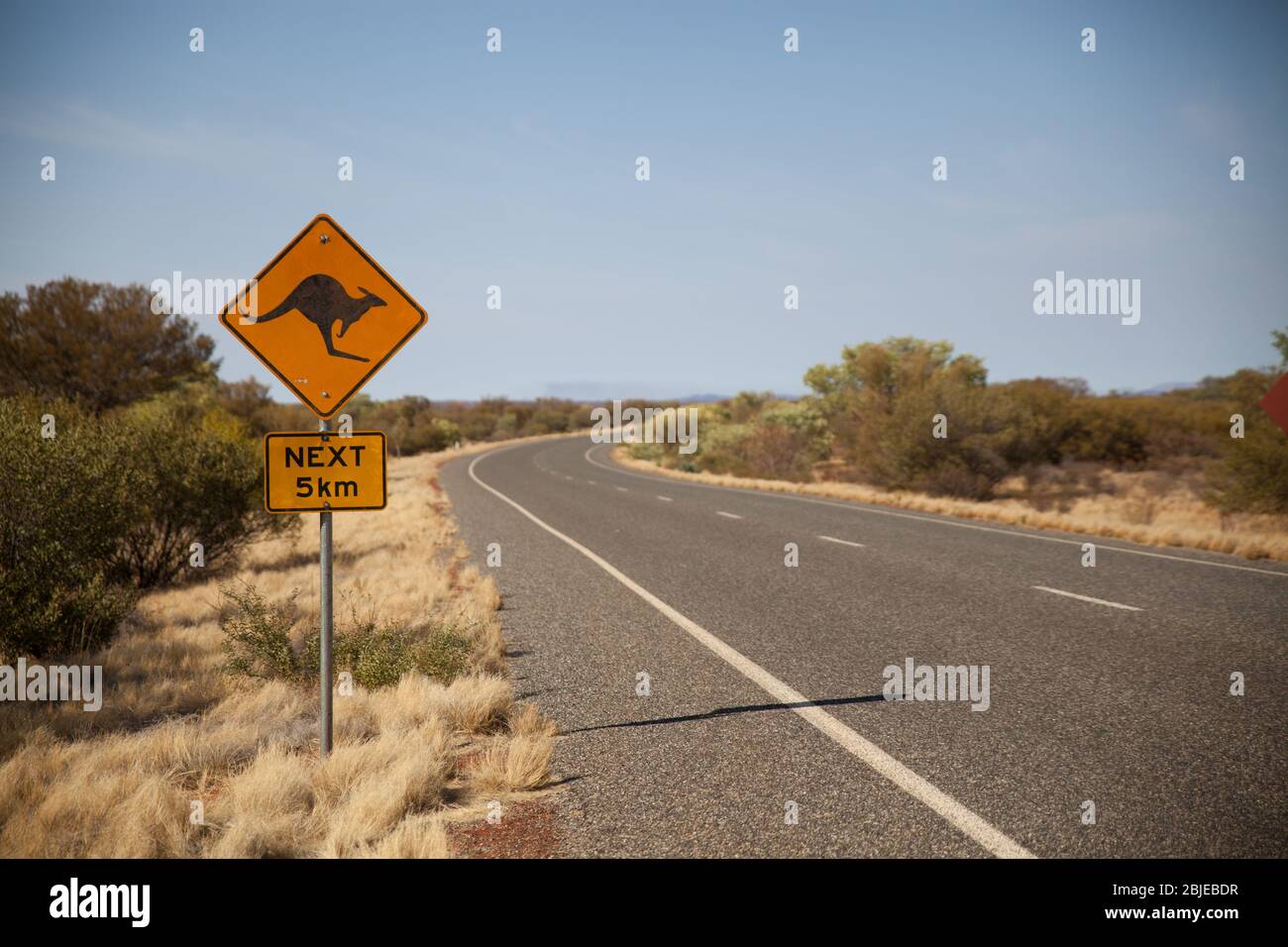 Kangaroo sign outback Australia Stock Photo - Alamy