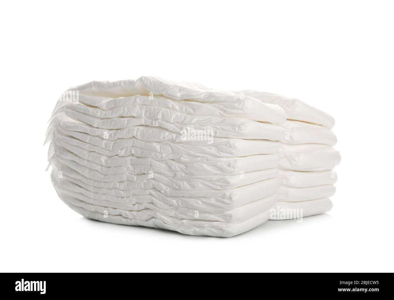 Baby diapers, on white background Stock Photo - Alamy