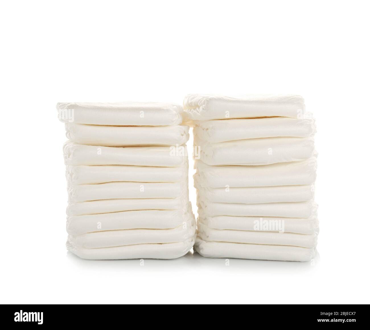 Baby diapers, on white background Stock Photo - Alamy