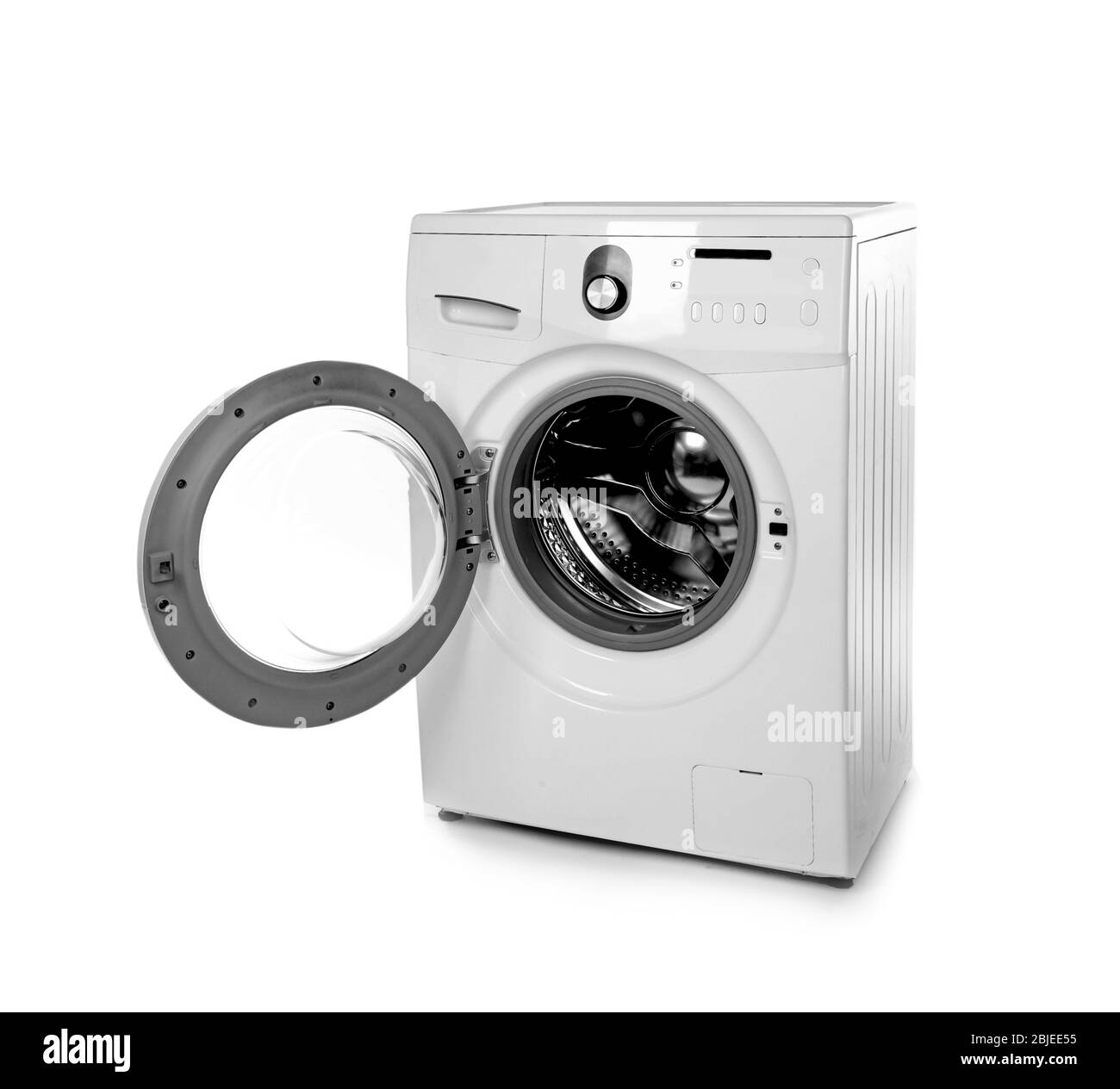 Washing machine on white background Stock Photo - Alamy