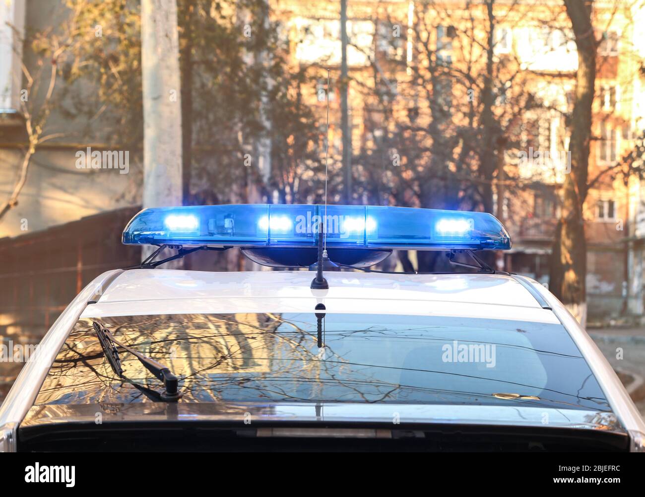 Spotlight police car hi-res stock photography and images - Alamy