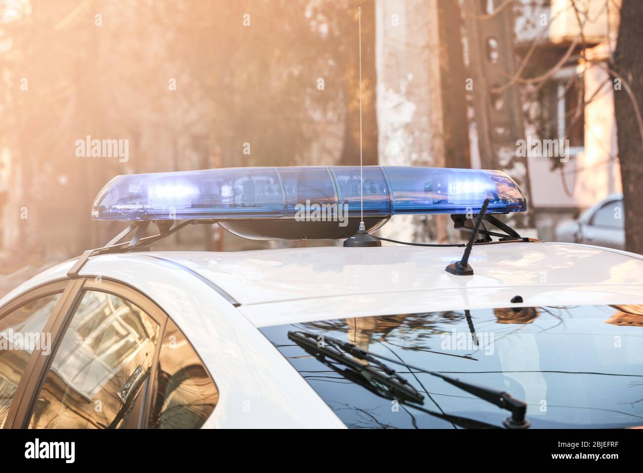 Spotlight police car hi-res stock photography and images - Alamy