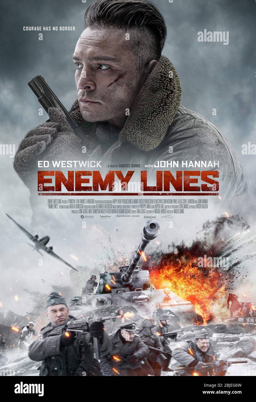 ENEMY LINES, US poster, top: Ed Westwick, 2020. © Good Deed ...