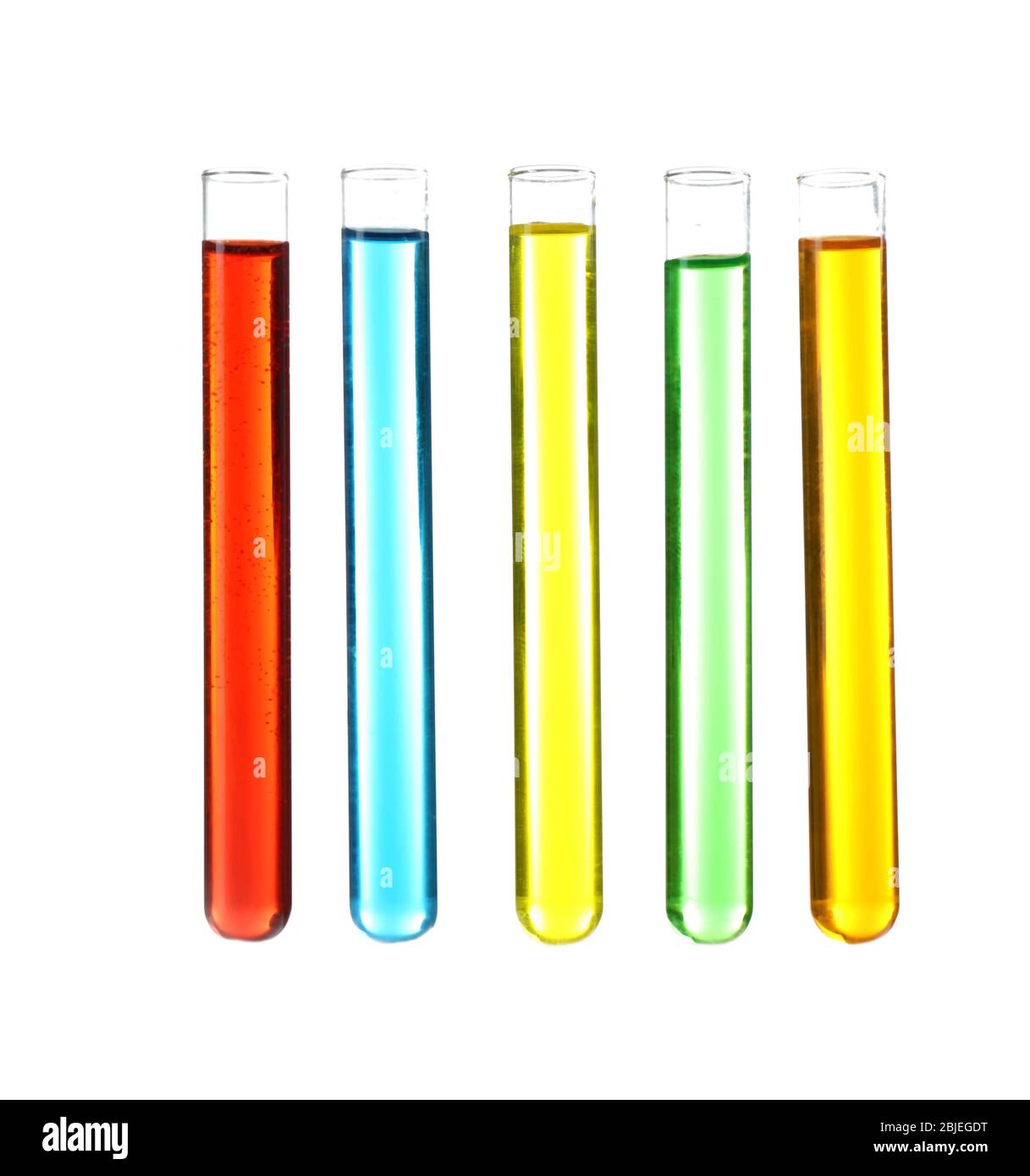 Test tubes with colourful samples isolated on white Stock Photo - Alamy