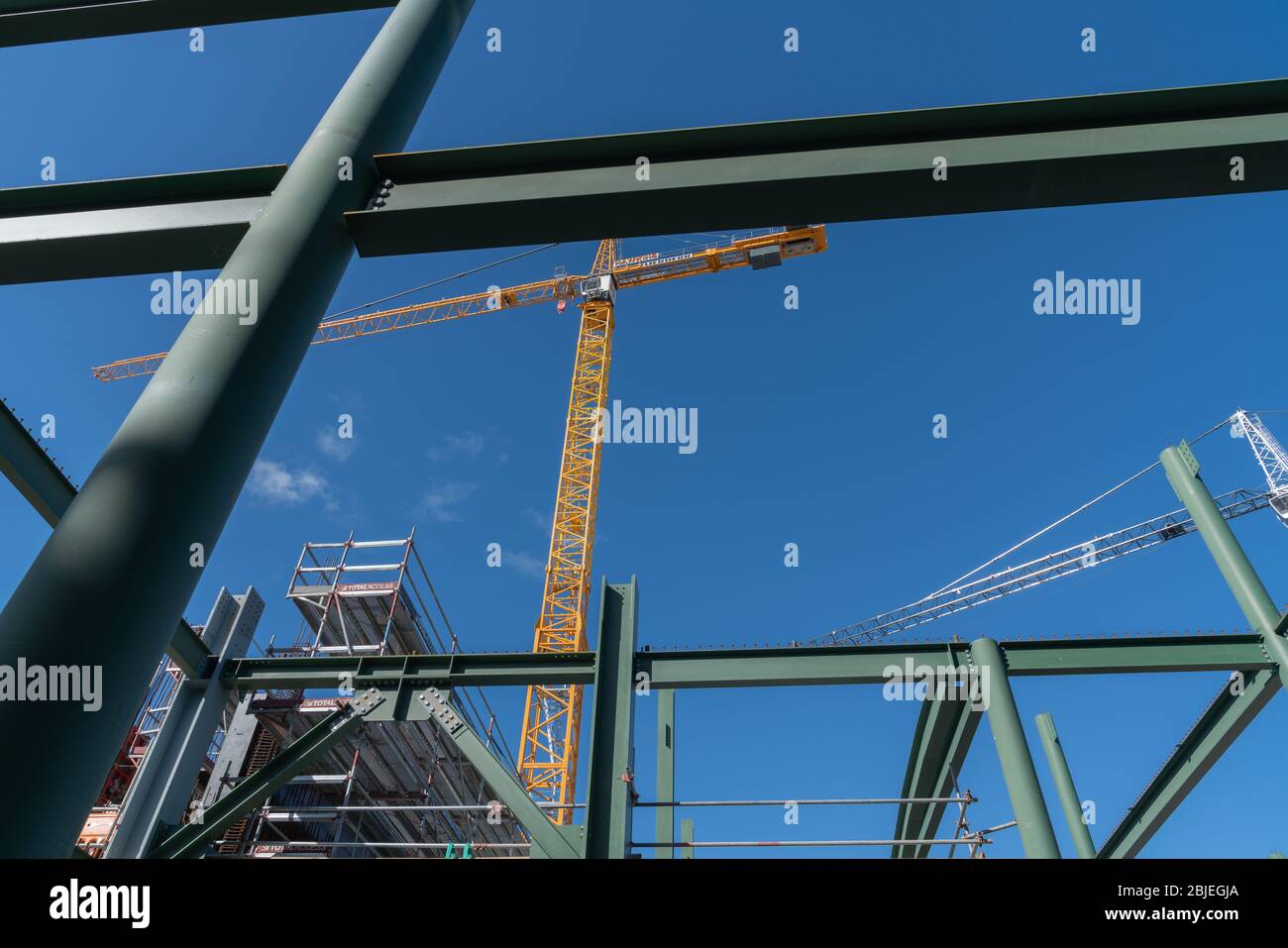 Tauranga New Zealand - April 27 2020; Construction site for Farmers new ...