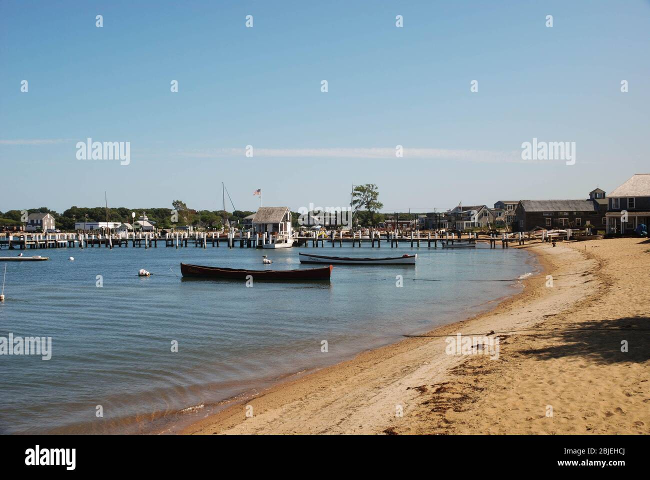 Edgartown, Martha's Vineyard, Massachusetts. USA - September 2008: Wide ...