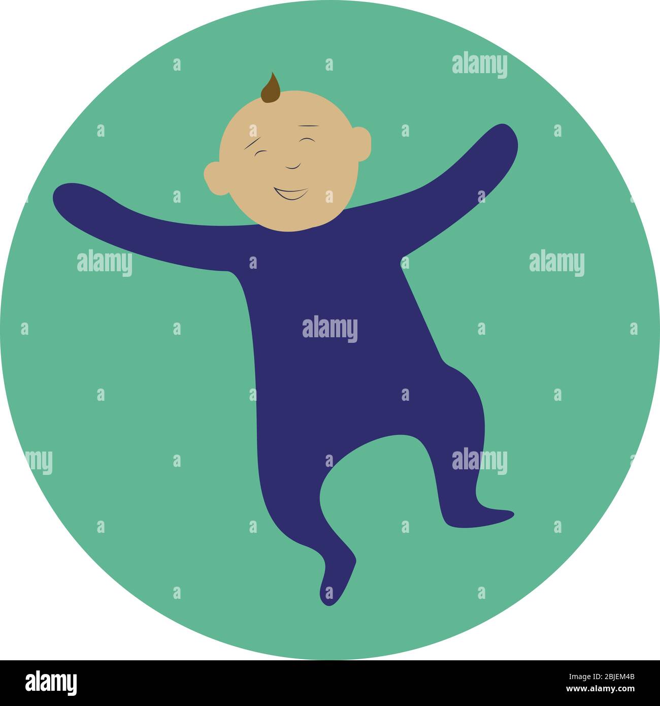 Chubby newborn baby Stock Vector Images - Alamy