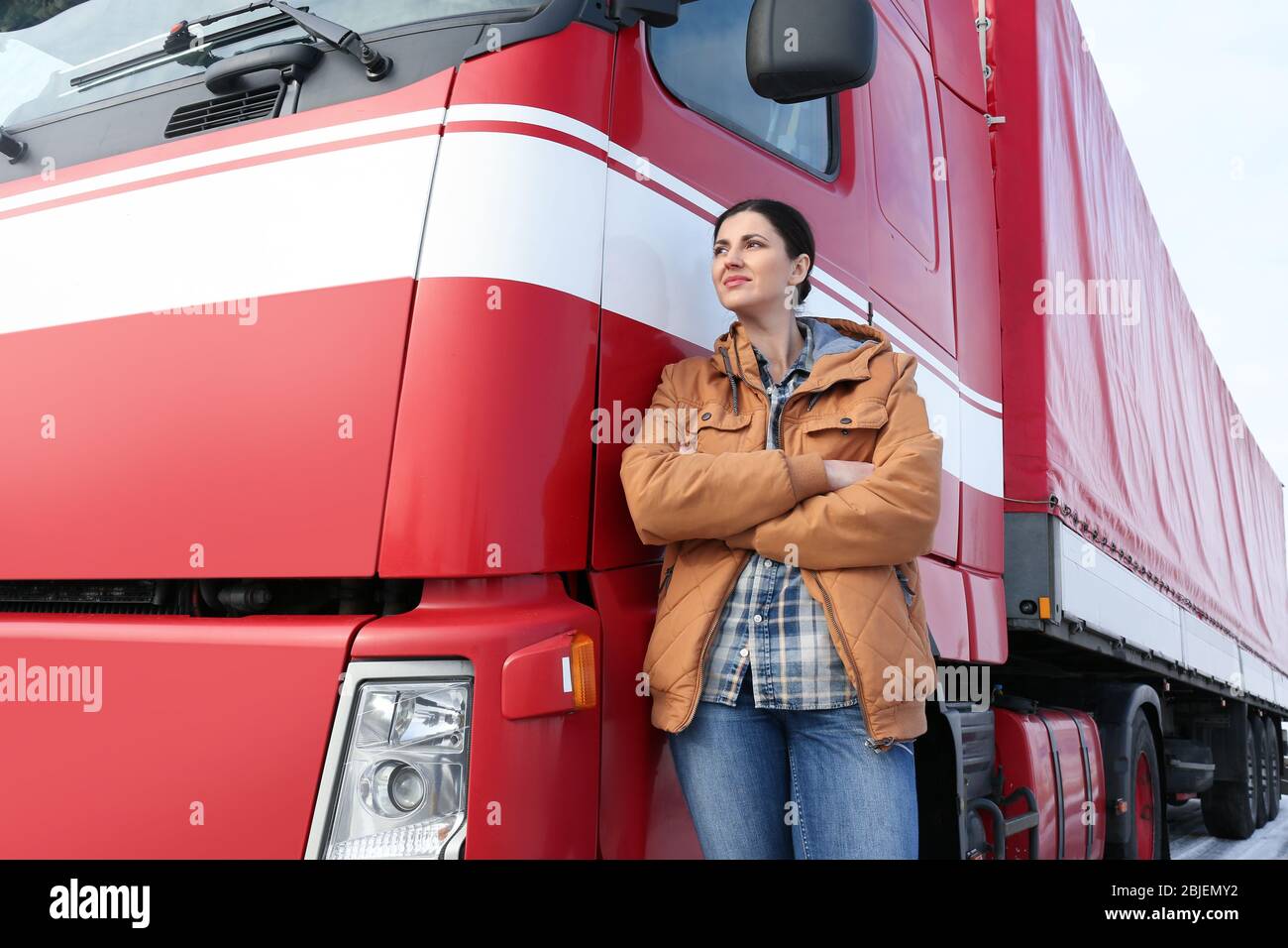 Female lorry driver hi-res stock photography and images - Alamy