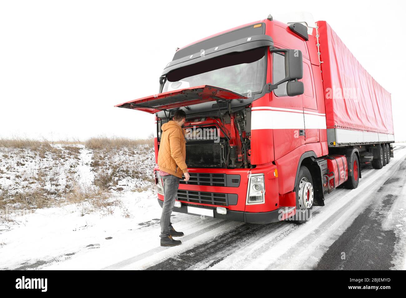 Truck hood open hi-res stock photography and images - Alamy