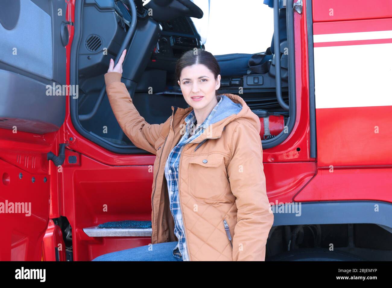 Female lorry driver hi-res stock photography and images - Alamy