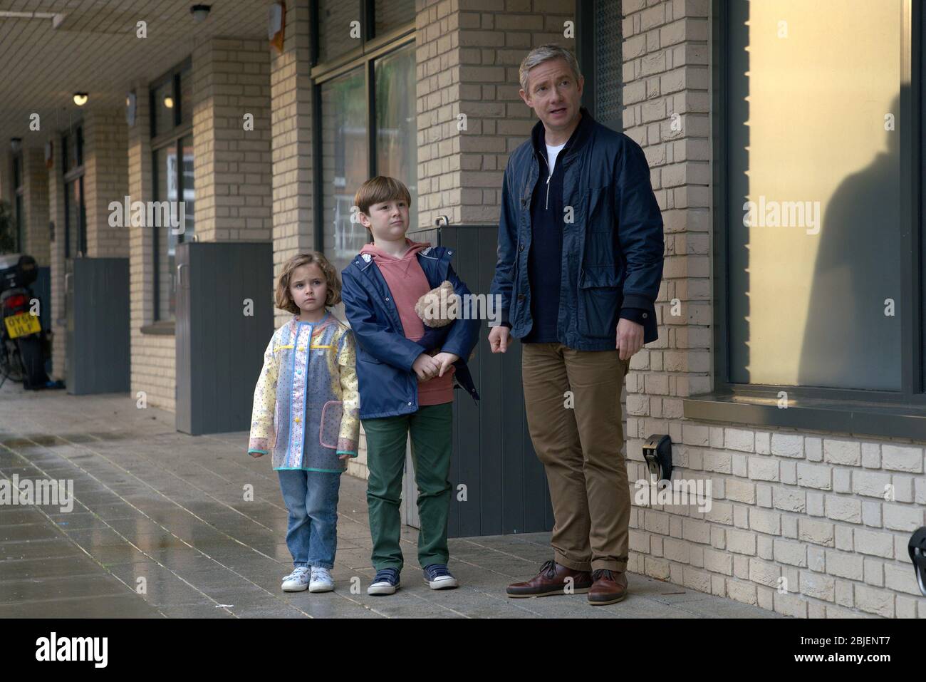 BREEDERS, from left: Jayda Eyles, George Wakeman, Martin Freeman, No Exit , (Season 1, ep. 107 ...