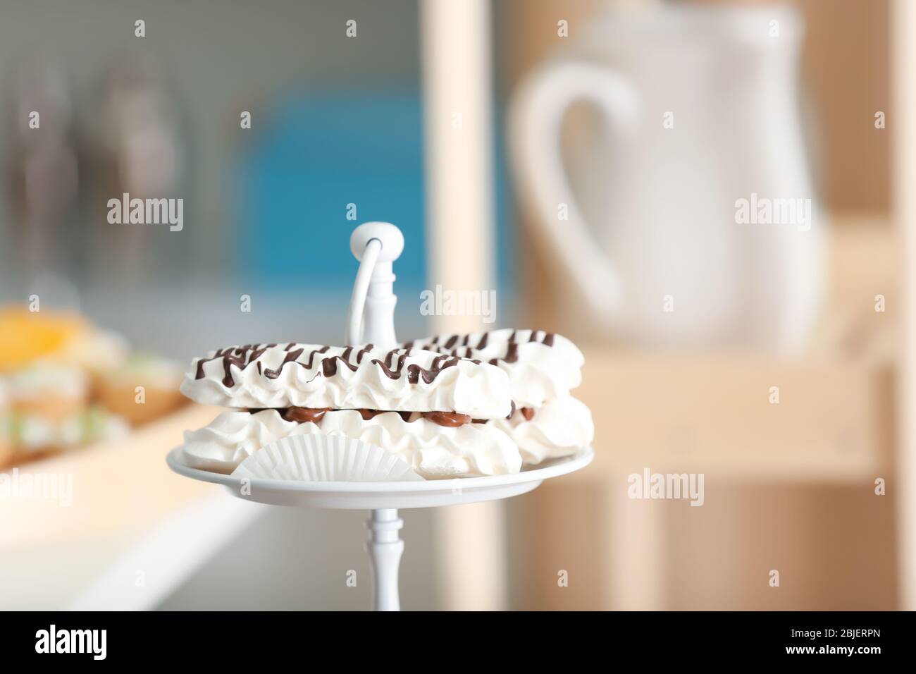 Tasty sweets in milk bar Stock Photo - Alamy
