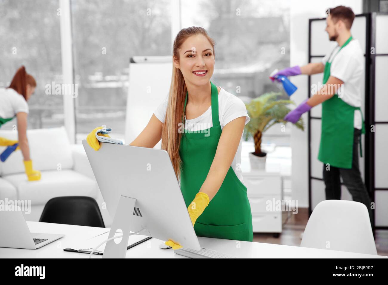 Cleaner wiping hi-res stock photography and images - Alamy