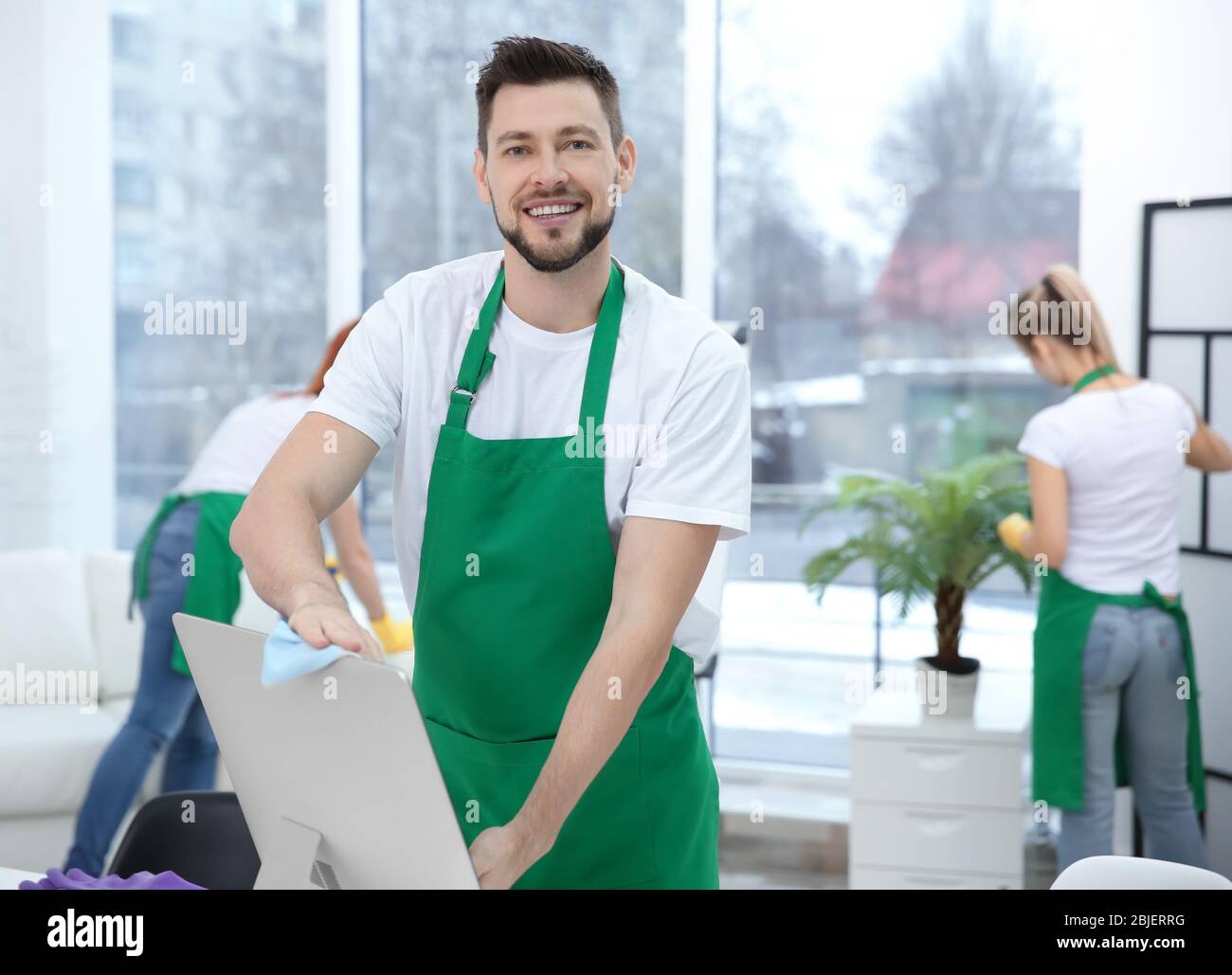Cleaner wiping hi-res stock photography and images - Alamy