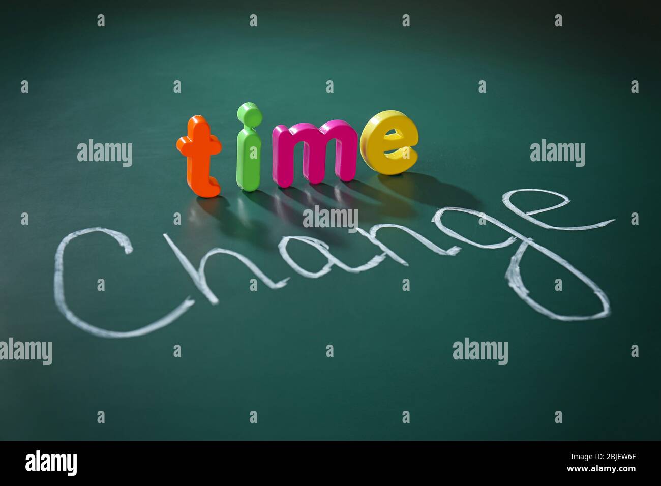 Motivation concept. Phrase TIME CHANGE on chalkboard background Stock ...