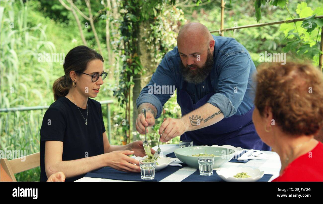 SHAPE OF PASTA, Evan Funke (center), 'Trofie', (Season 1, ep. 105 ...