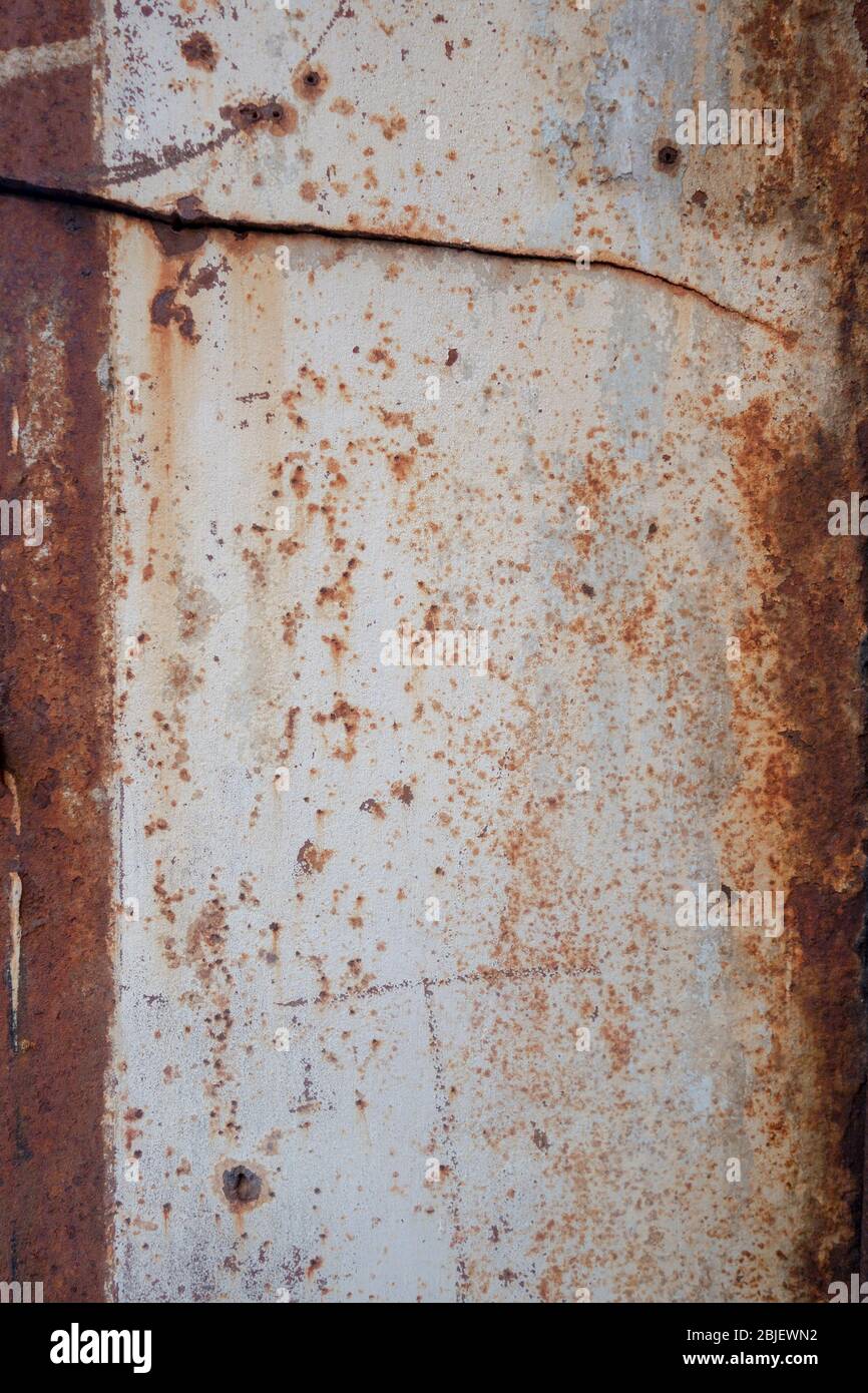 weathered iron metal plate wuth red orange rust Stock Photo - Alamy