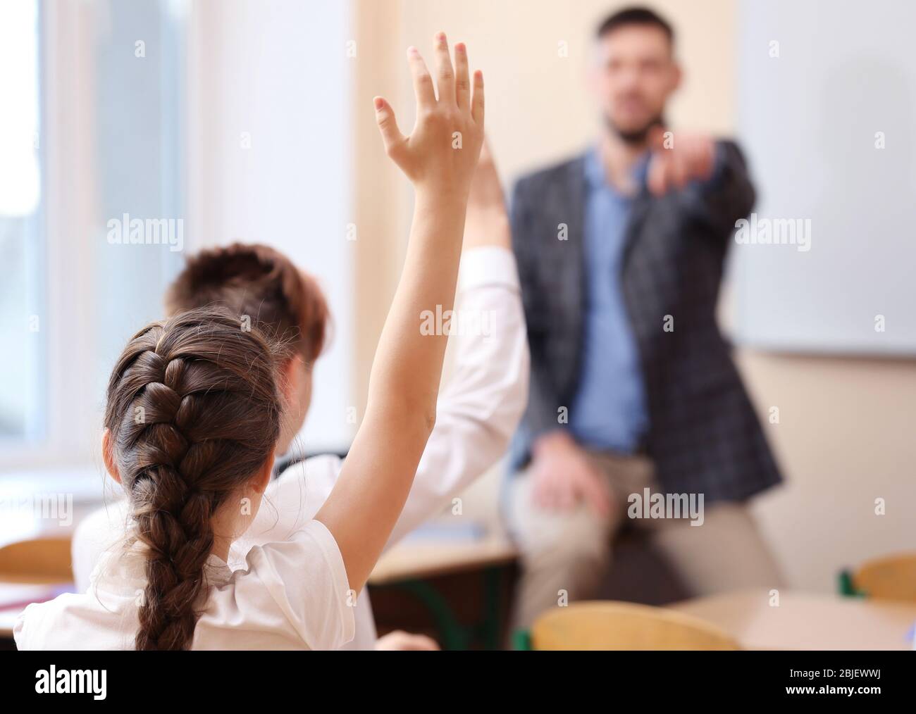 Middle school classroom answer hi-res stock photography and images - Alamy