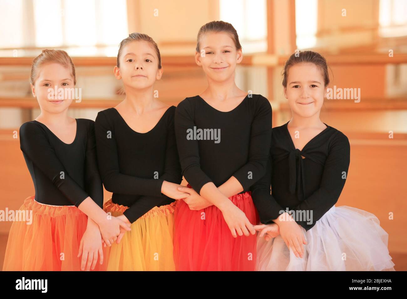 Cute little ballerinas in dance studio Stock Photo - Alamy