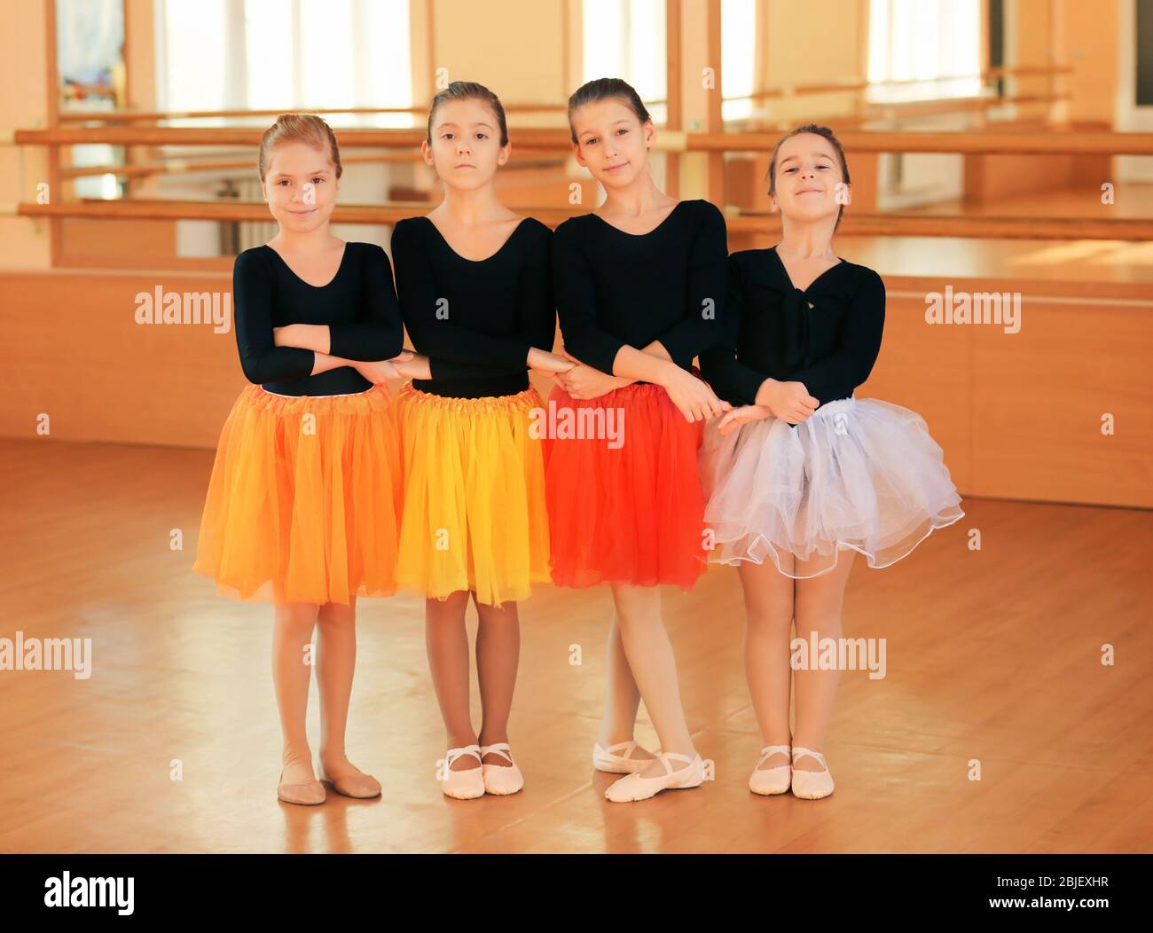Cute little ballerinas in dance studio Stock Photo - Alamy