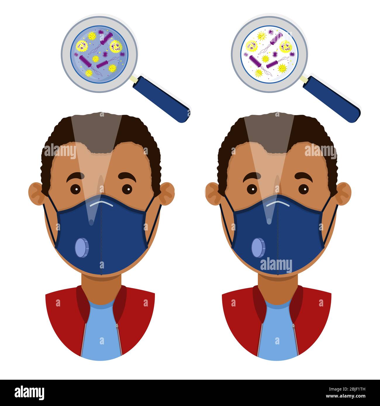 Man wearing n95 protective face mask Stock Vector Images - Alamy