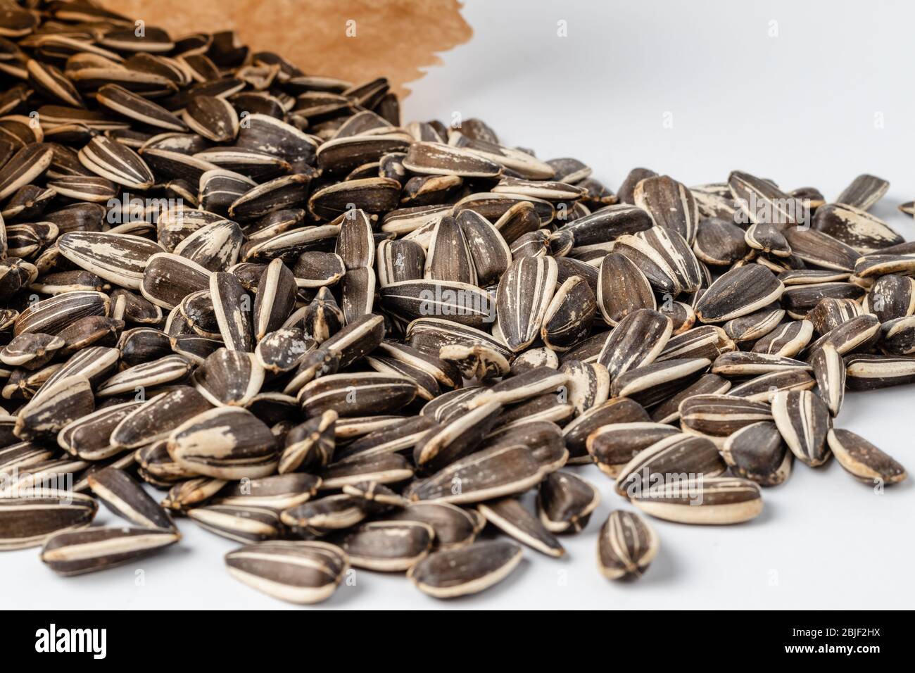 Large striped sunflower seeds with shell texture background Stock Photo ...