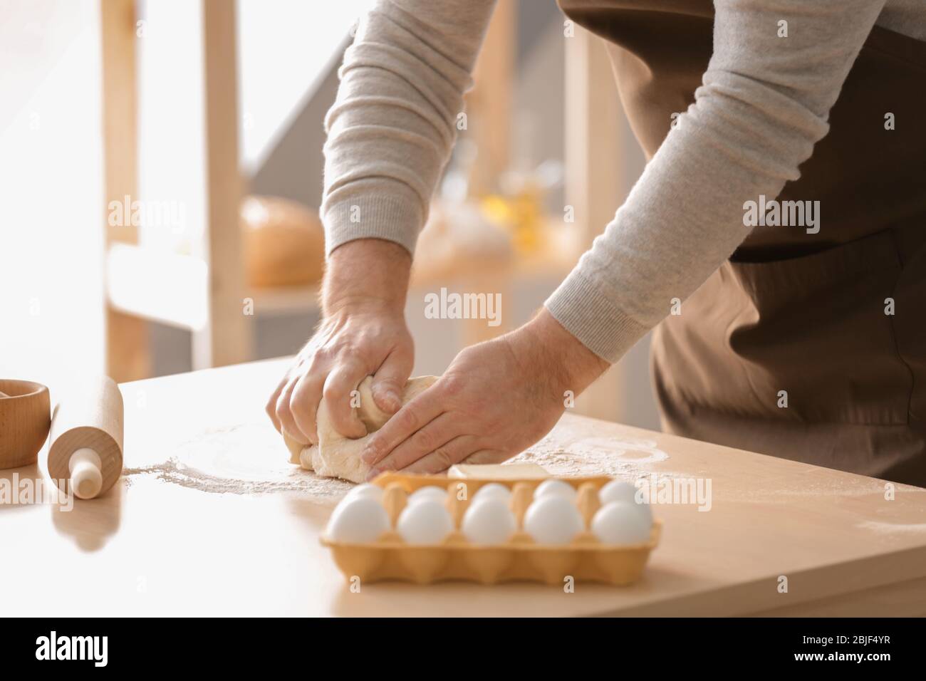 Male cooker making tasty hi-res stock photography and images - Alamy