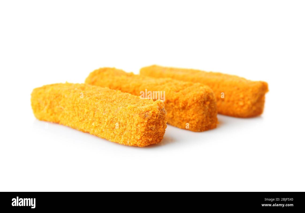 Cheese fried stick isolated on white Stock Photo - Alamy