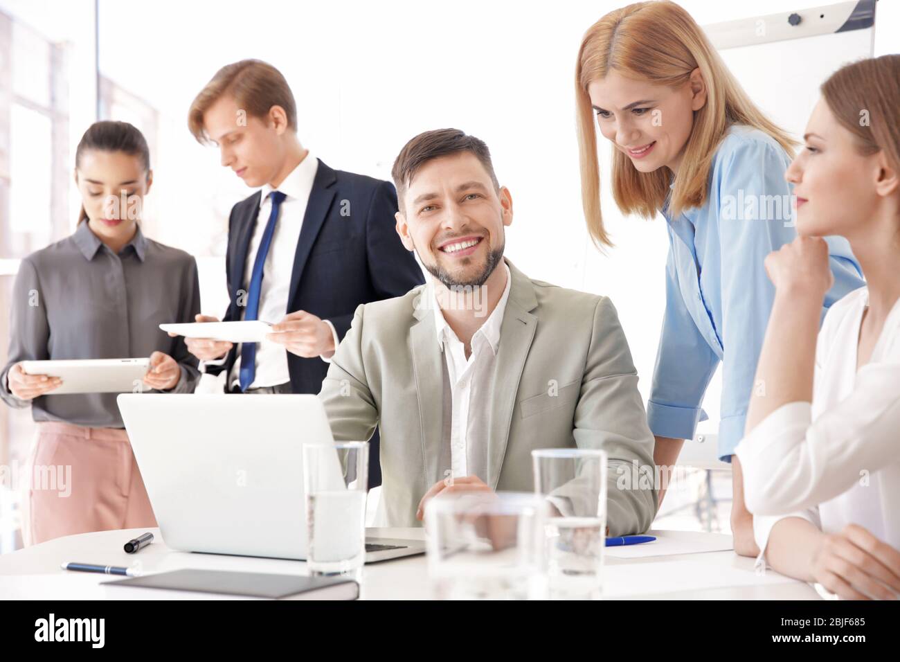 Group of people at business presentation Stock Photo - Alamy