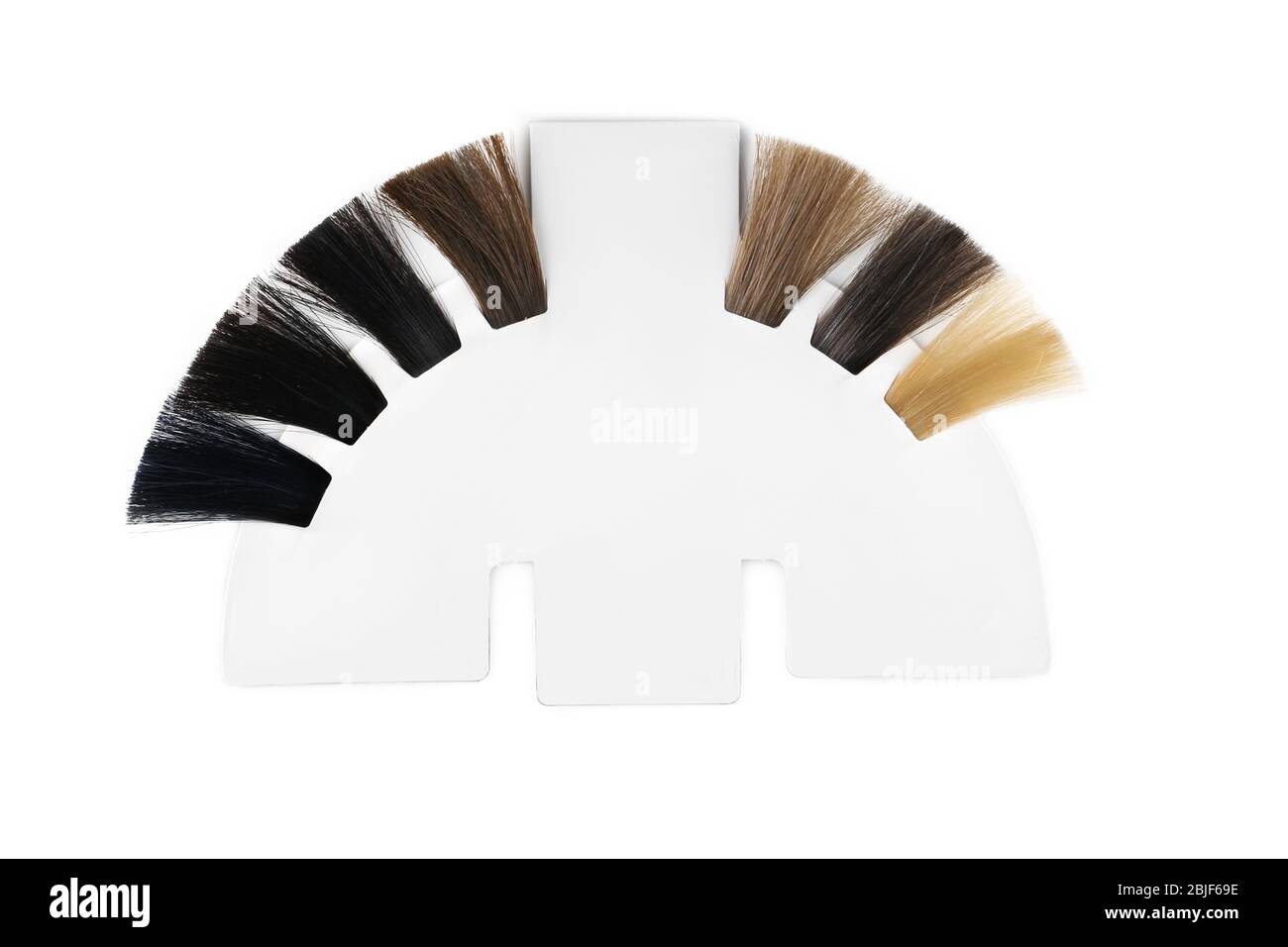 Palette of hair colors samples on white background Stock Photo - Alamy