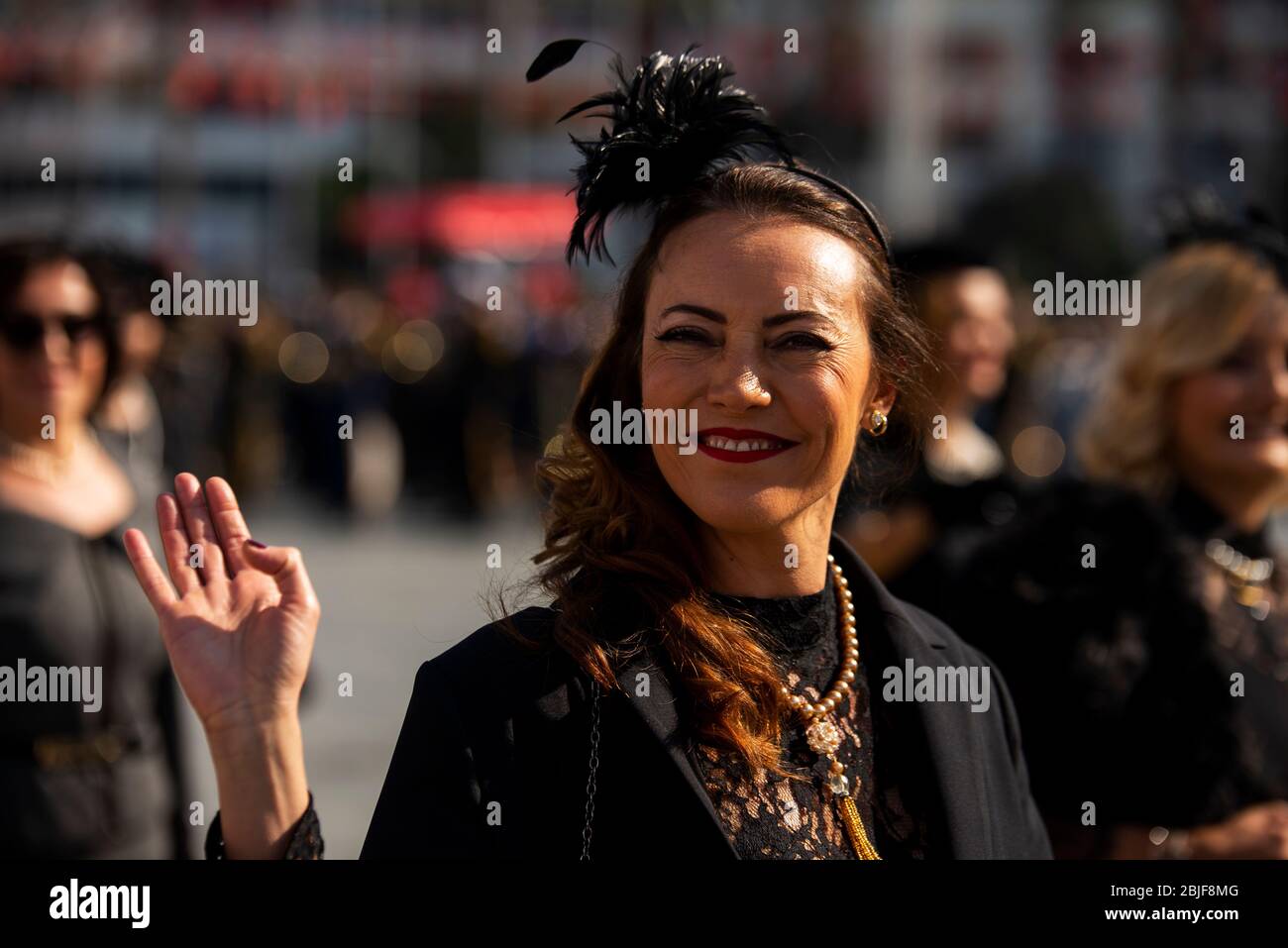 Izmir, Turkey - October 29, 2019: Portrait of Modern Turkish woman on ...