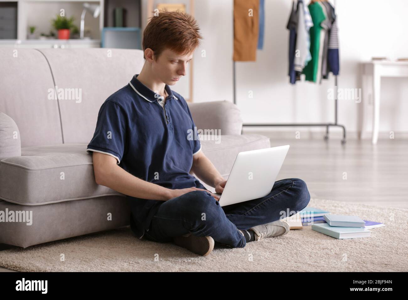 Teen teens teenager teenagers laptop hi-res stock photography and ...