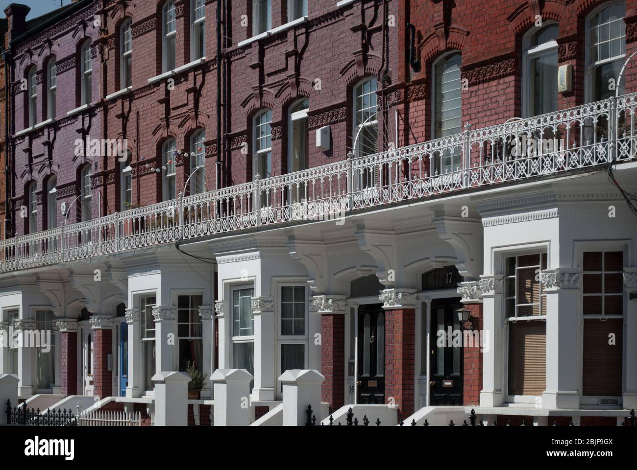 Colourful Victorian Terraced Housing Row Houses Red Brick Classical ...