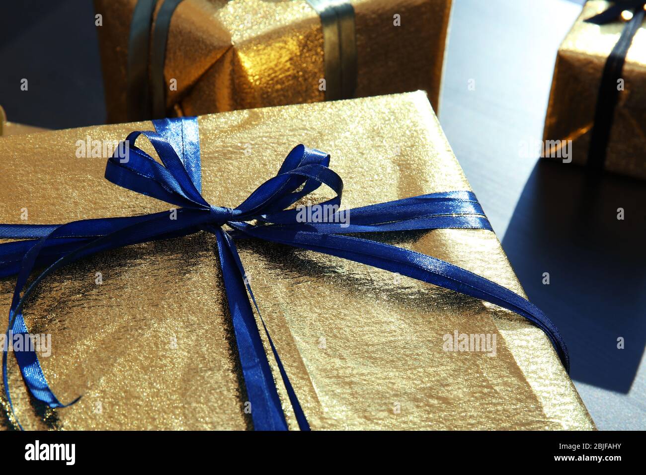Stylish gift box, closeup Stock Photo - Alamy