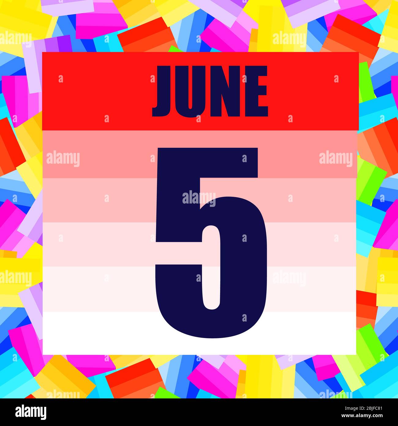 June 5 icon. For planning important day. Banner for holidays and ...