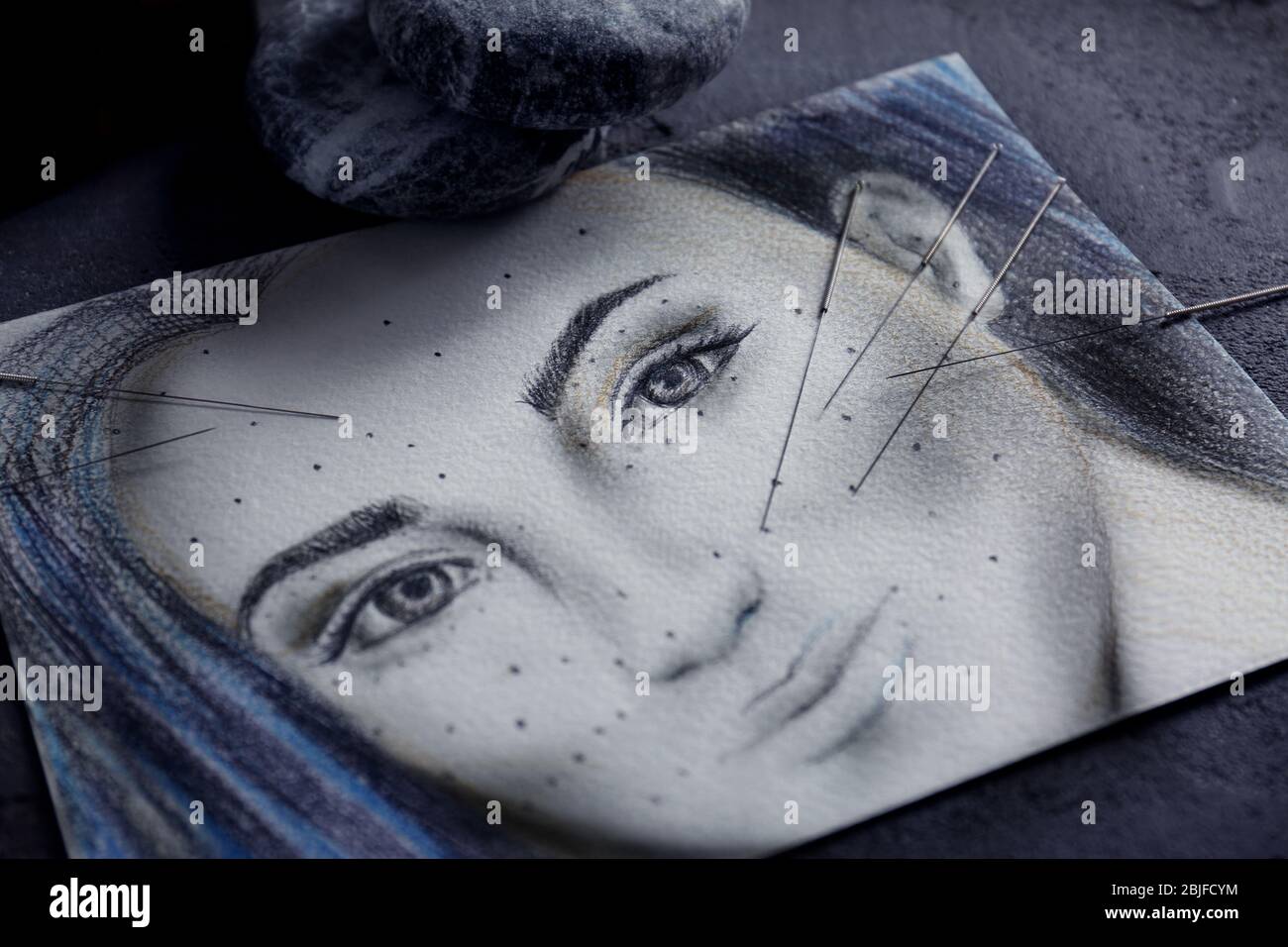 Acupuncture drawing hi-res stock photography and images - Alamy