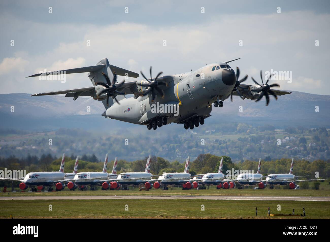 Raf a400b plane taking off british airways grounded jets hi-res stock ...