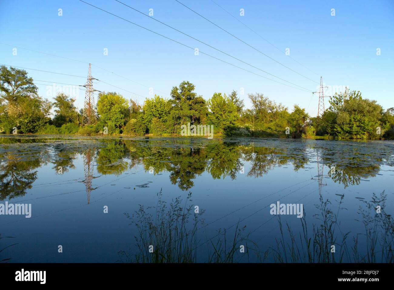Cooling lake for heating plant hi-res stock photography and images - Alamy