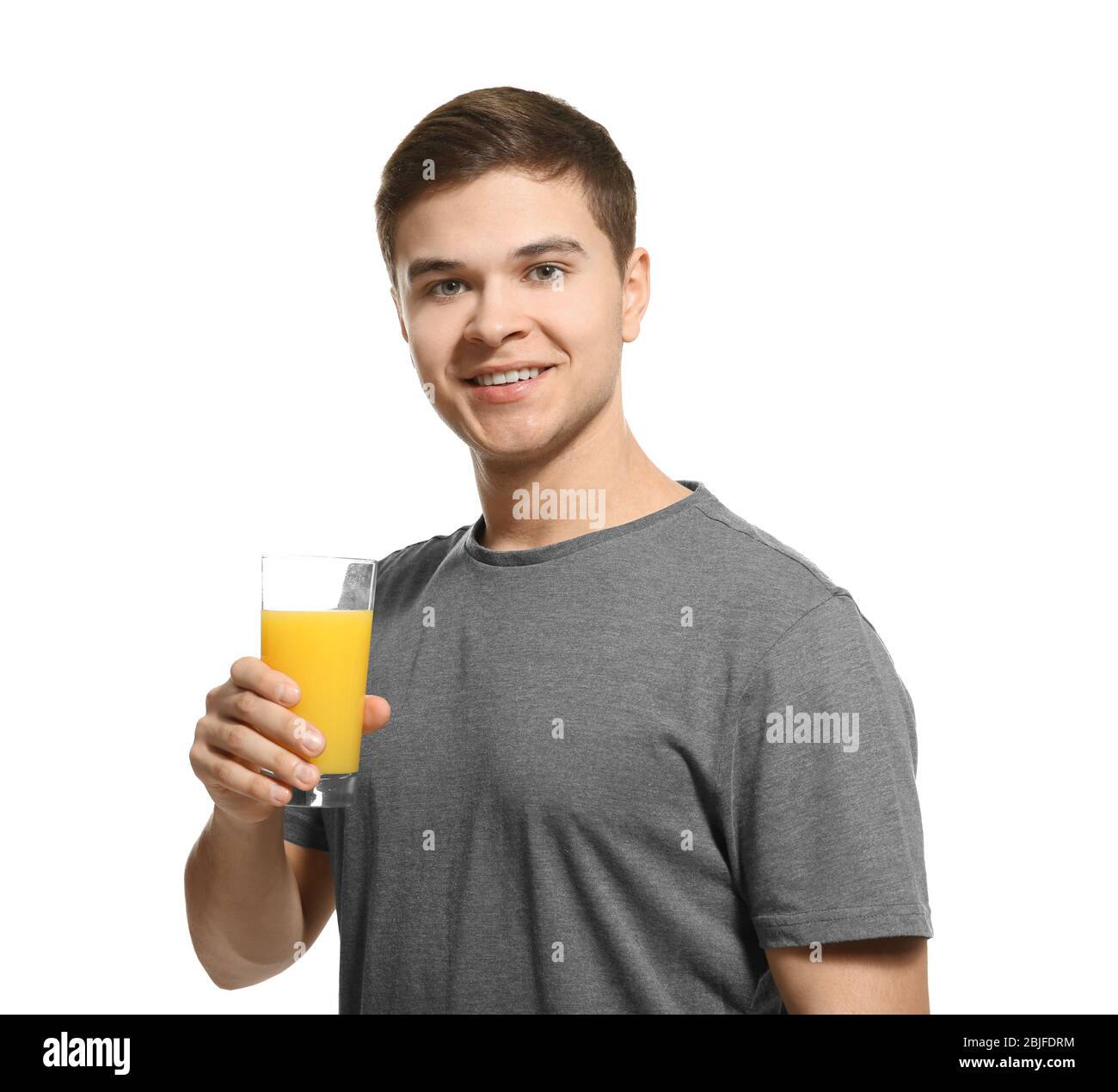 Man drinking orange juice isolated hi-res stock photography and images ...