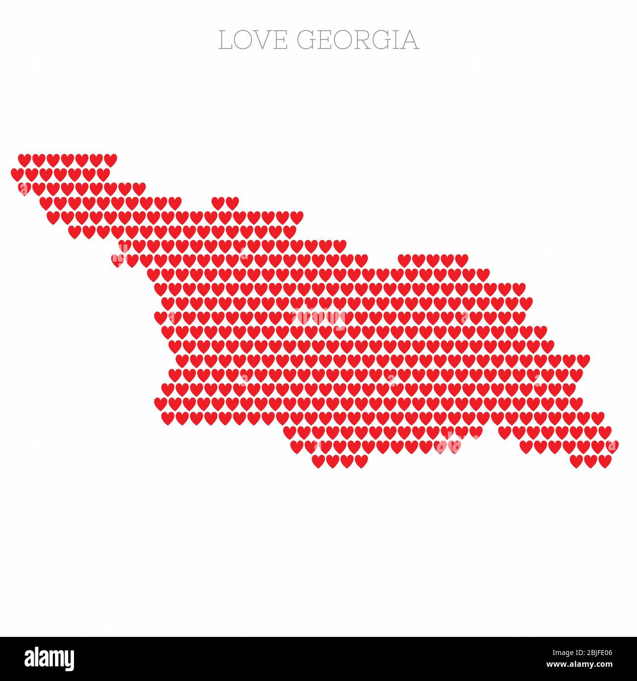 Georgia country map made from love heart halftone pattern Stock Vector ...