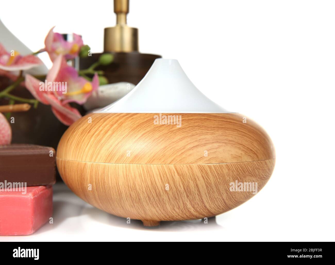 Oil diffuser on white background Stock Photo - Alamy
