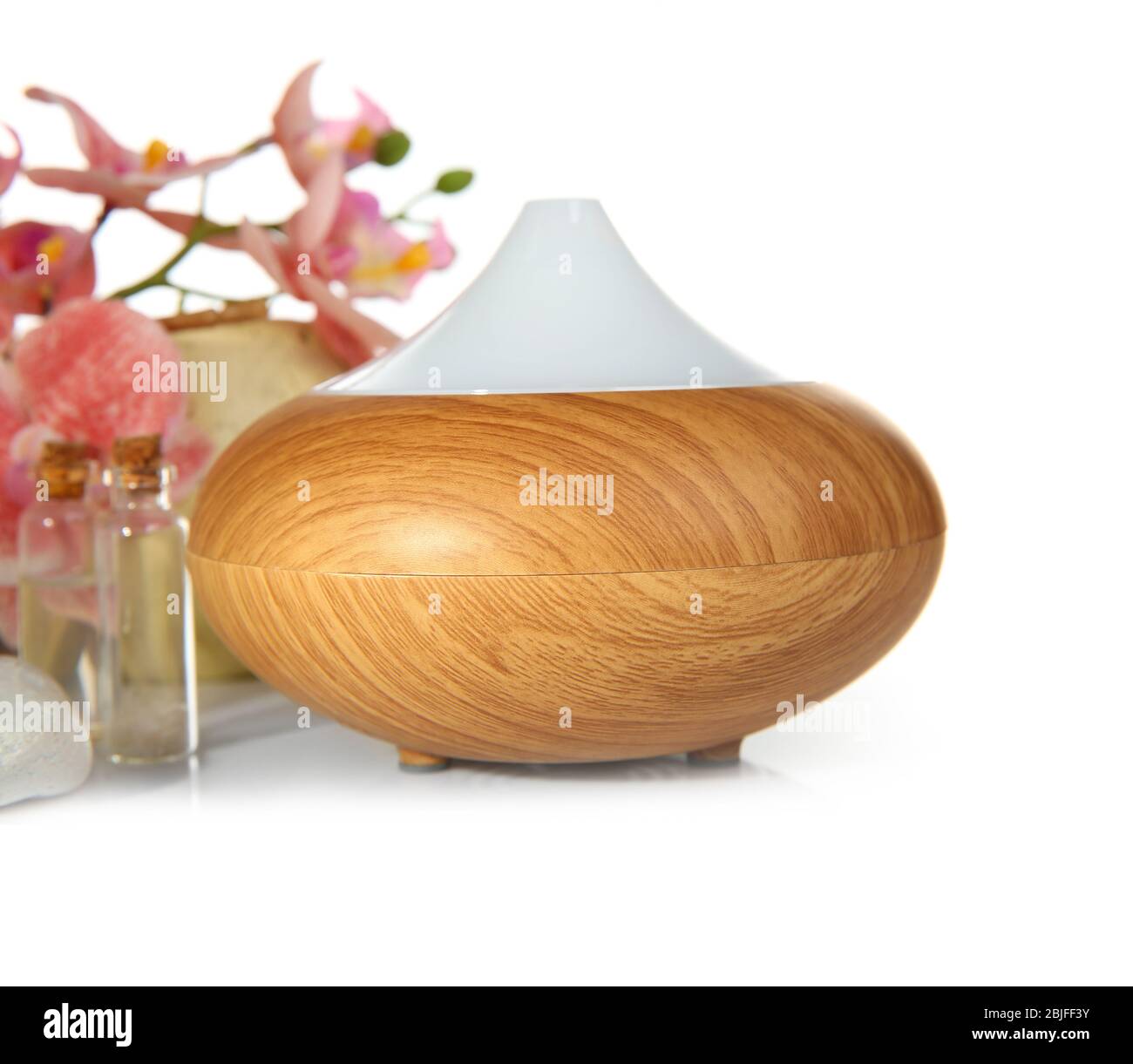 Oil diffuser on white background Stock Photo - Alamy