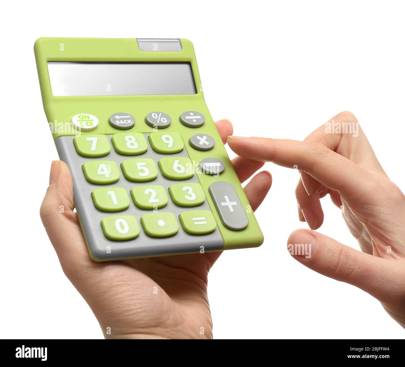Female hands holding calculator hi-res stock photography and images - Alamy