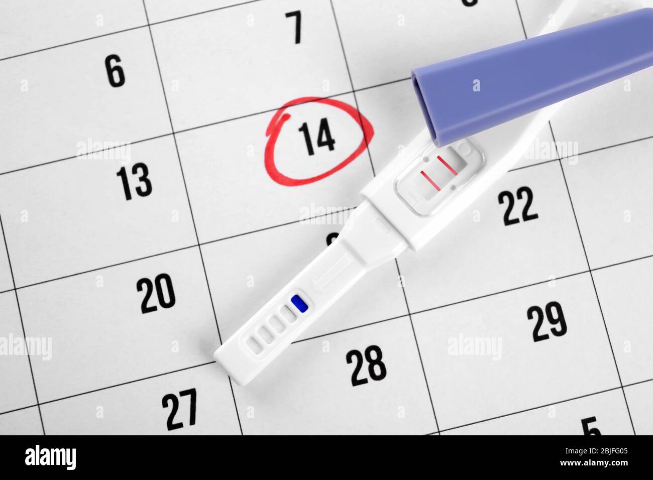Pregnancy test calendar on hi-res stock photography and images - Alamy